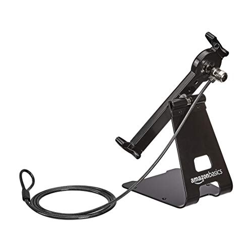 Amazon Basics 7-10-Inch Adjustable Anti-Theft Tablet Stand, Black, 1-Pack