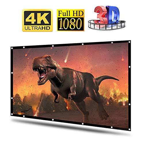 APAINI High Brightness Reflective Projector Screen 60/100 /120 Inch 16:9 Fabric Cloth Projection Screen for Home Beamer (Size : 100 inch)