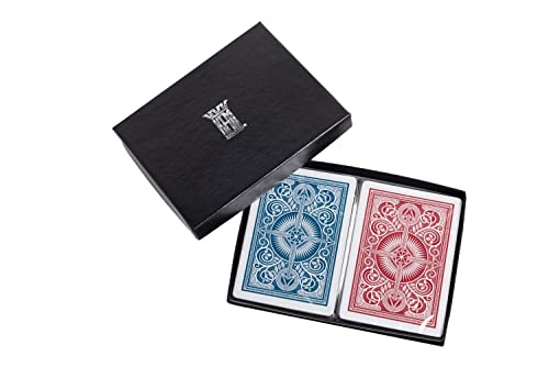 Kem Playing Cards Arrow Red and Blue, Bridge Size- Standard Index Playing Cards (Pack of 2) - 1007086