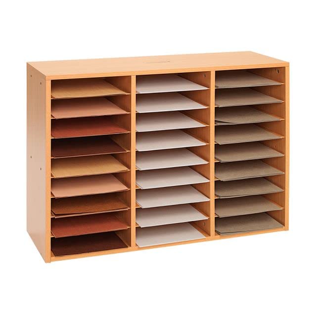 Really Good Classroom Oak Mail Center - 27 Slots - Revised