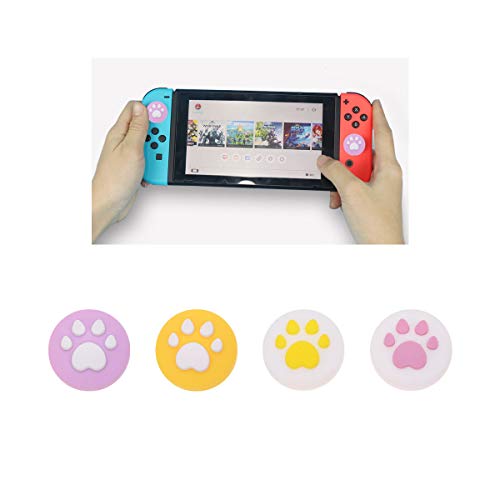 ifundom 4pcs Silicone Rocker Cover Cat Claw Design Joystick Cap Compatible for Switch