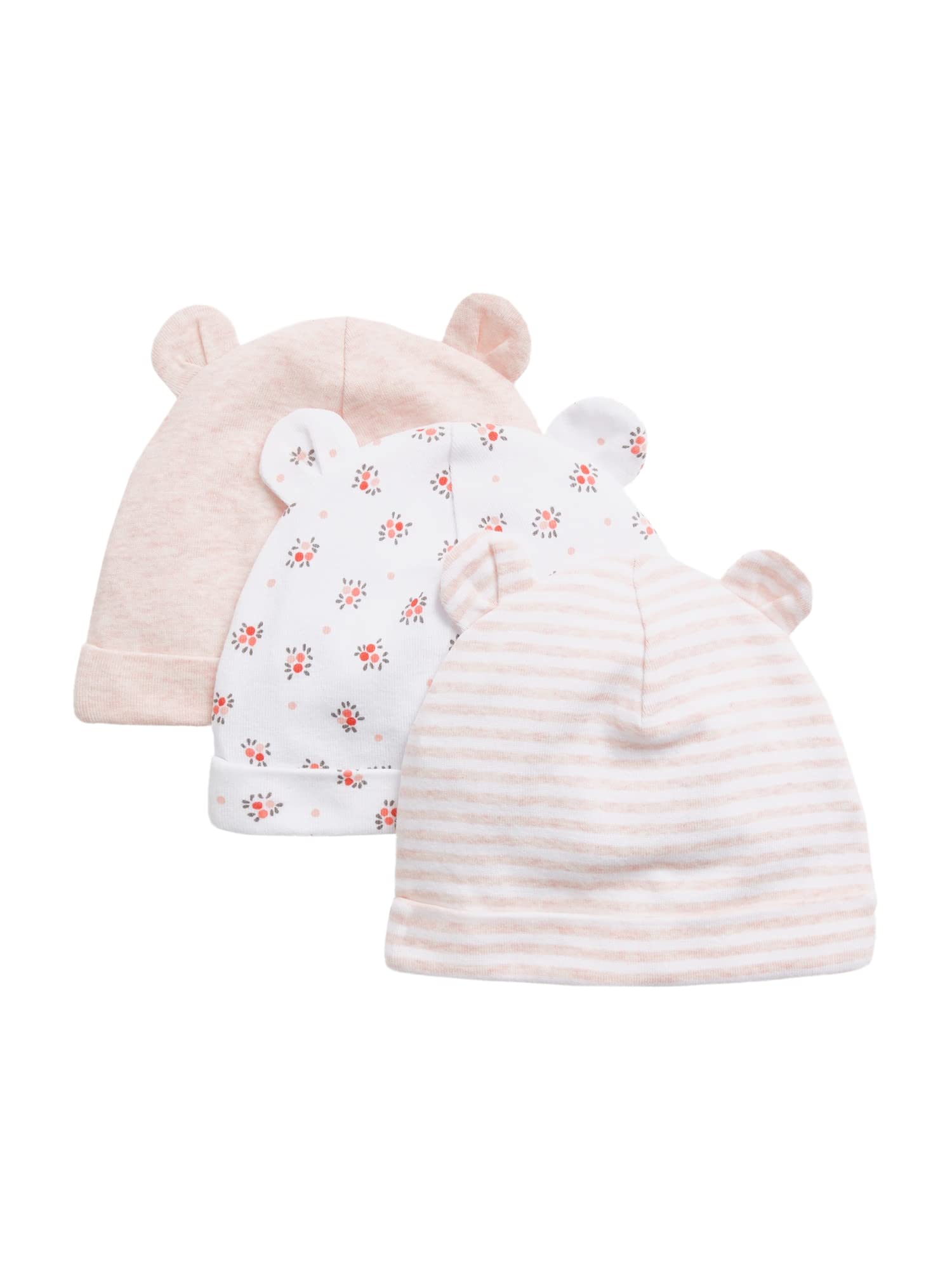 GAP unisex baby First Favourite Beanie Hats, Grey Heather/White, 0-3 Months US