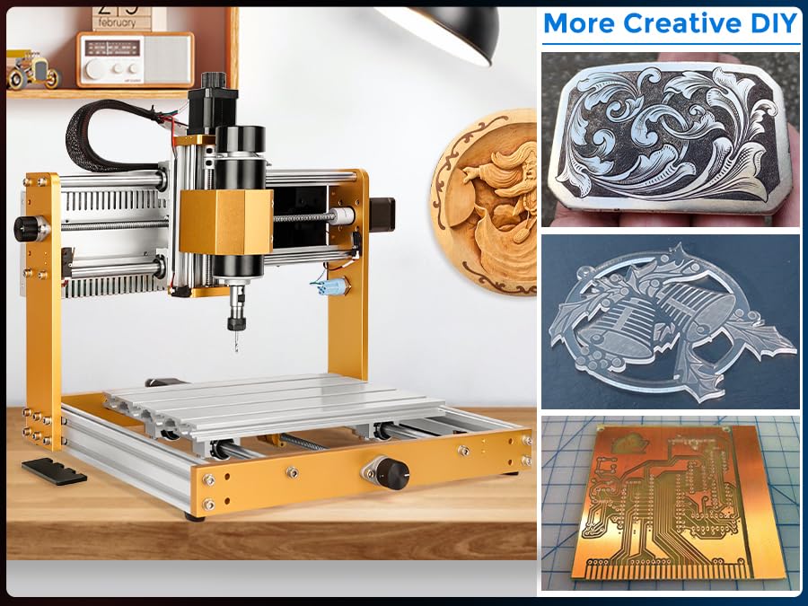 CNC Spindle, 500W CNC Spindle Motor,52mm Clamp with ER11 Collet and 10pcs Router Bit,High Precision for DIY CNC Router Milling and CNC Router Machine