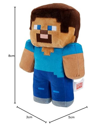 Mattel Minecraft Basic Plush Character Soft Dolls, Video Game-Inspired Collectible Toy Gifts for Kids & Fans Ages 3 Years Old & Up