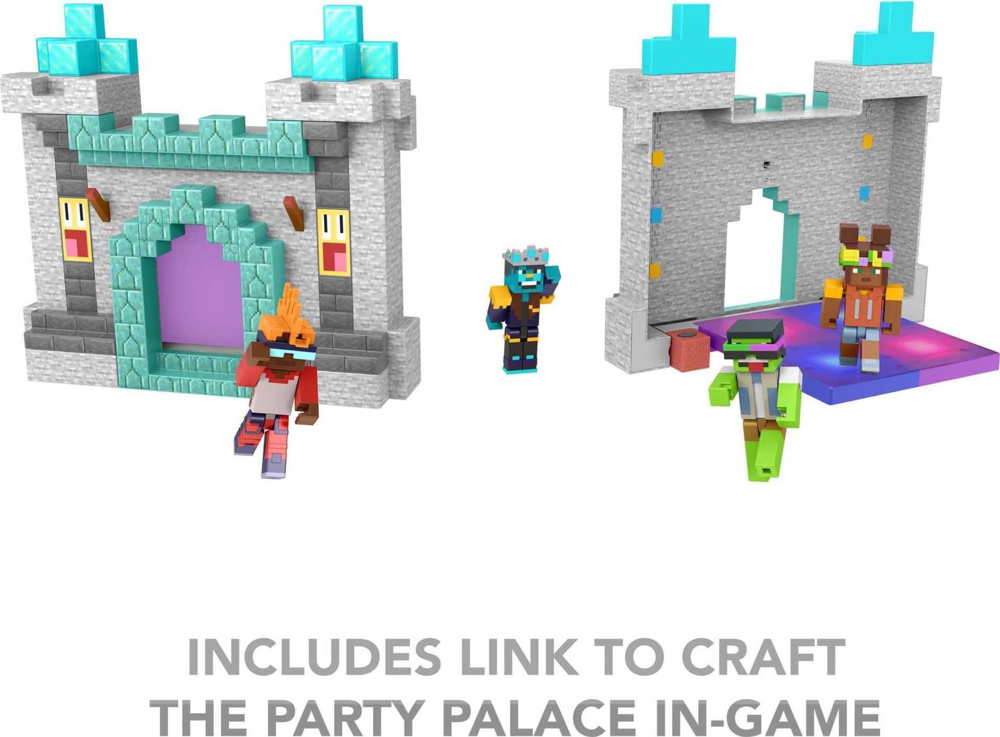 Mattel Minecraft Creator Series Playset, Party Supreme’s Palace Toy with Lights, Music & 3.25-inch Action Figure