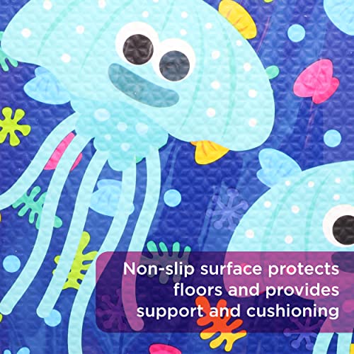 Baby Shark's Big Show! Kids Foam Mat, Interlocking Puzzle Non Slip Exercise Play Mat Flooring Tiles, Multi, 36 x 36 Inches, 9 Tiles
