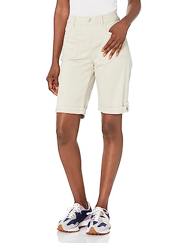 Gloria Vanderbilt Women's Utility Side Tab Bermuda Short, STONEWOOD, 12 Regular