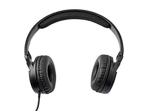 Monoprice 113191 Hi-Fi Lightweight On-Ear Headphones with in-Line Play/Pause Controls and Built-in Microphone, Clear