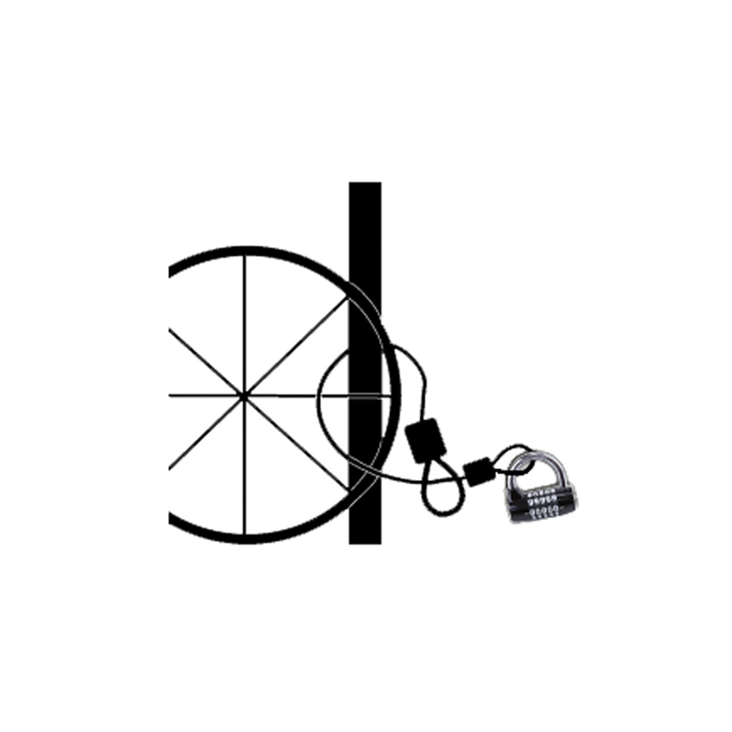 BD260 Combination U-Lock with 16' Looped Spiral Cable