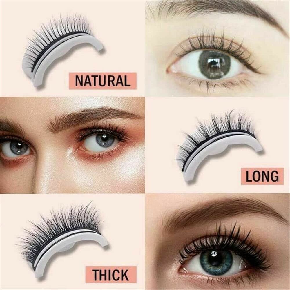 Banrlopu Reusable Self Adhesive Eyelashes,Banrlopu Eyelashes,Lash Buddy Self-adhesive Eyelashes,Lashbuddy Self-adhesive Eyelashes (1 Pair, Natural)