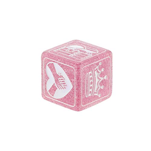 KAKDA,7Pcs Dice Party Story Cubes for Game Story Time Dice Polyhedral Multi Sided Acrylic Dice Set #2P08 - (Color: Pink)