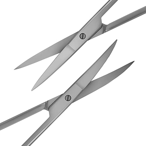 SURGICAL ONLINE Durable Iris Scissors - Curved & Straight Blades, Stainless Steel, 4.5" Size