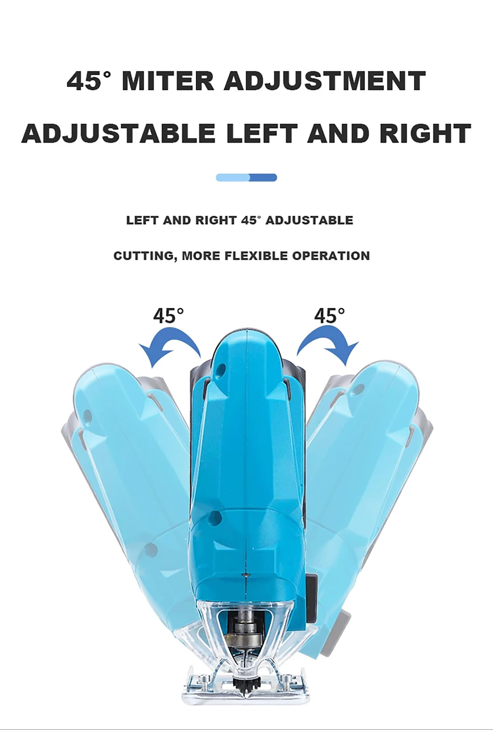 Cordless Jig Saw for Makita 18V Battery,0°-45° Bevel Cuts,4 Orbital Settings-Brushless Electric Jigsaw Tool for Straight/Curve/Circle Cutting