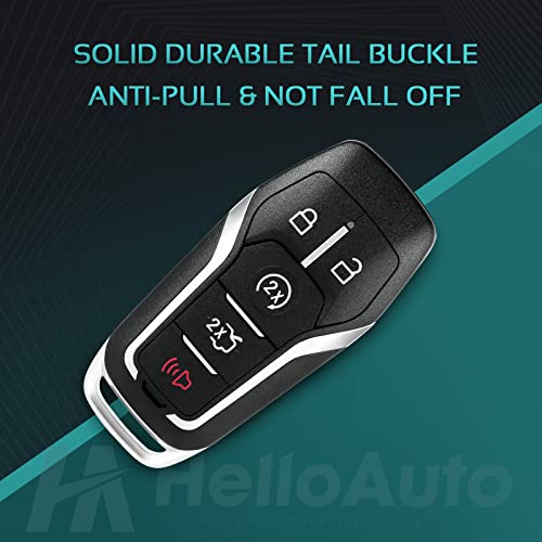 Key Fob Fit for Ford F150 Fusion Mustang Explorer Edge F250 F350 Lincoln MKZ MKC Replacement Keyless Entry Remote Control Smart Key Fob Shell Case with 5 Buttons