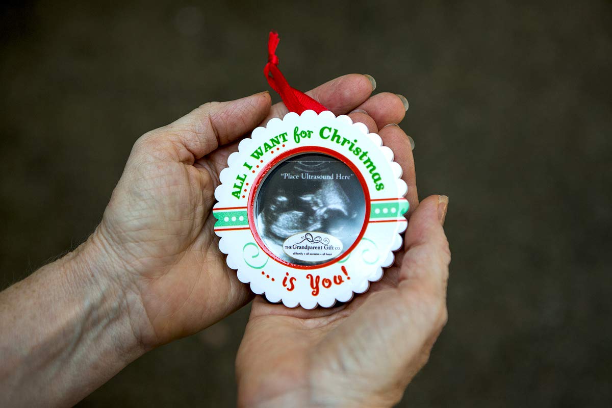 The Grandparent Gift Co. Holiday All I Want for Christmas Ultrasound Ornament