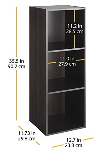 Whitmor Cube Organizer 3-Section, Espresso