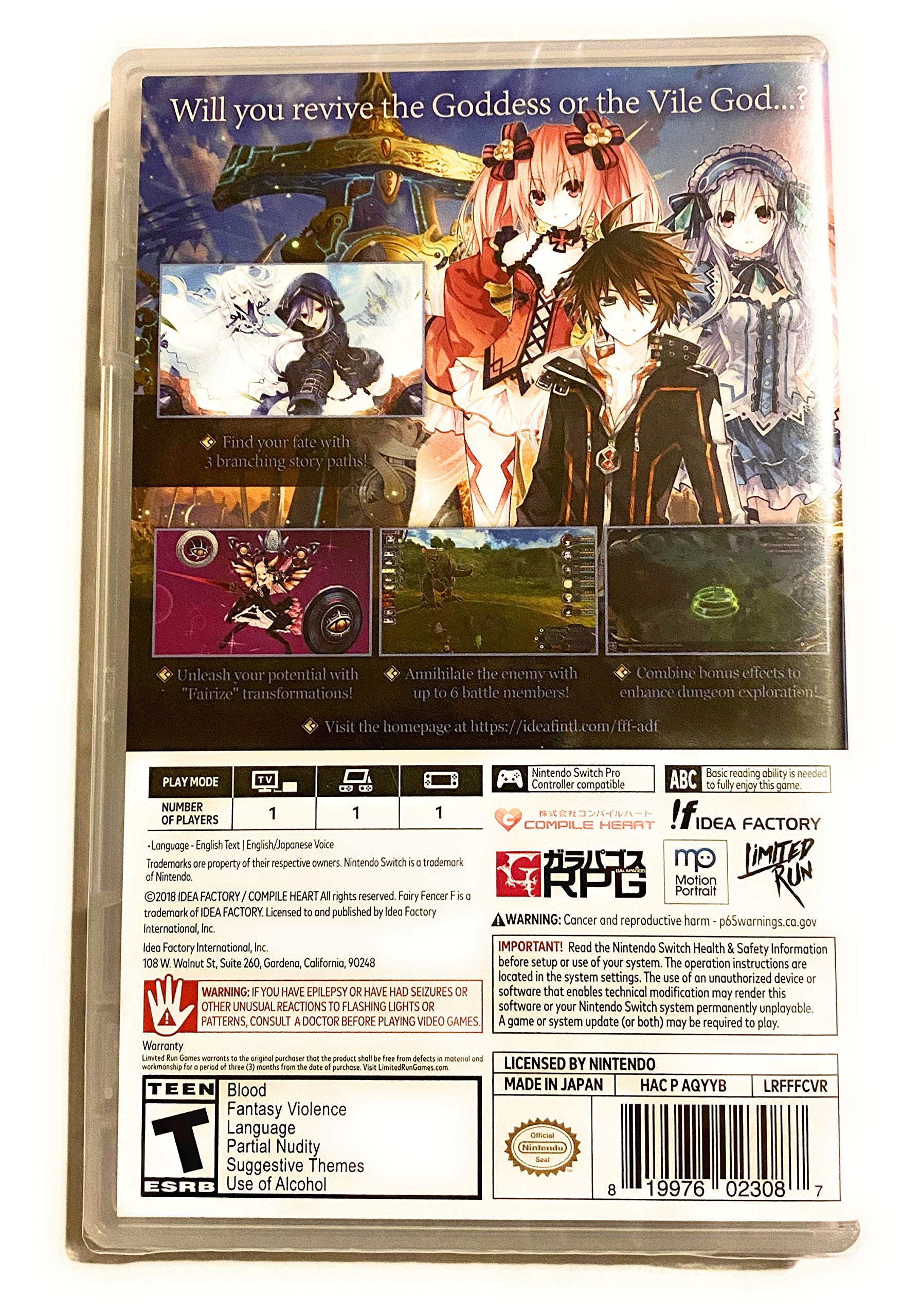 Fairy Fencer F: Advent Dark Force - Nintendo Switch