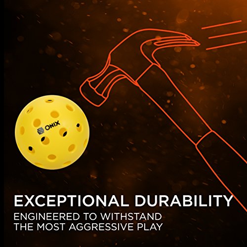 Onix Pure 3 Indoor Pickleball Balls - (1-Pack 3 balls, Orange)