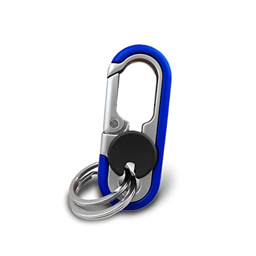 Jsorum Heavy Duty Key Chain, Anti-Loss Keychain with Double Keyrings, Metal Car Keychains, Car Fob Key Keychain Holder for Men Women (Blue)