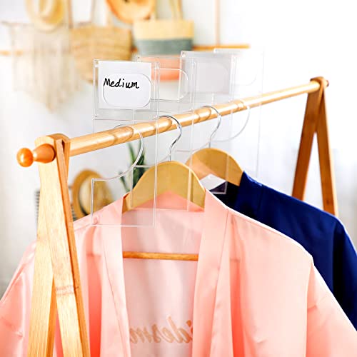 Closet Dividers Plastic Closet Dividers for Hanging Clothes Transparent Rectangle Clothing Rack Size Dividers, Organize Clothes (10 Pack)