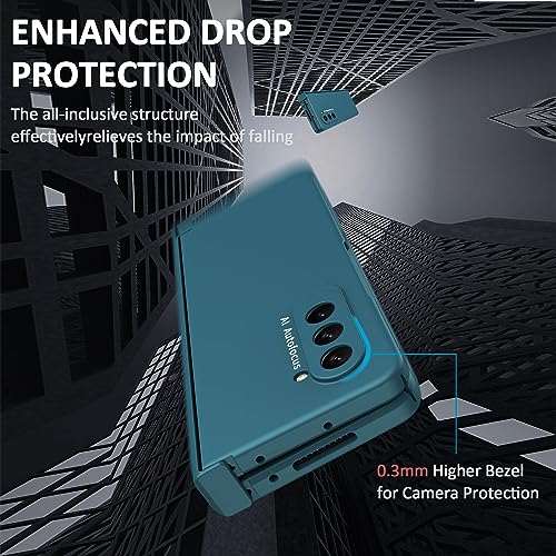 INGIDO Designed for Samsung Galaxy Z Fold 5 Case with Hinge Protection, Ultra-Thin Hard PC Fold 5 Case with Front Screen Protector All-Inclusive Case for Galaxy Z Fold 5 (2023), Purple
