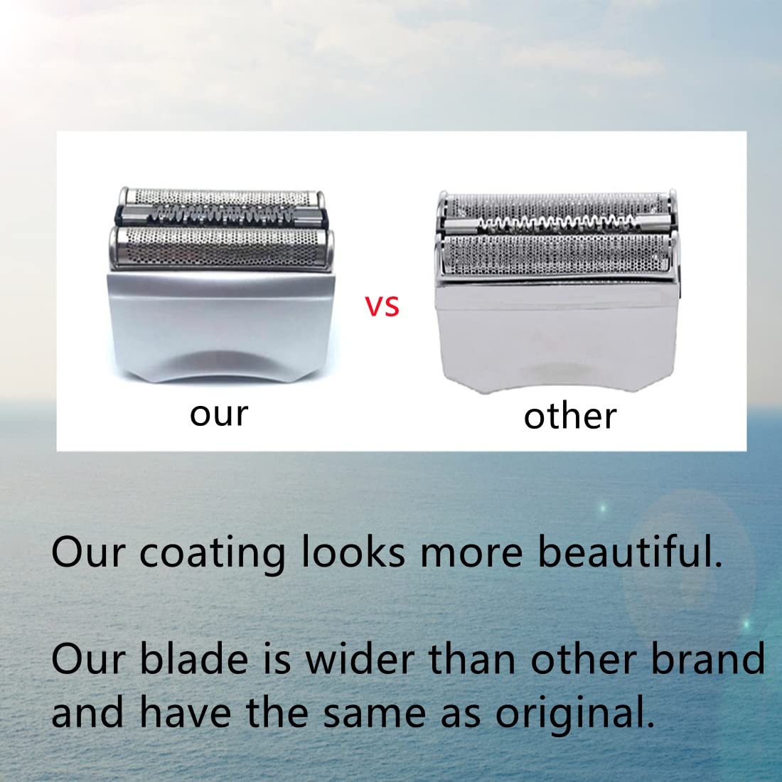 Benzili for Braun Series 7 70S Electric Shaver Replacement Head Cassette fit for Series 7 Shavers 720,750CC,760CC,765CC,790CC,799,797,Shaver Foil Cassette Head Replacement Part–Silver