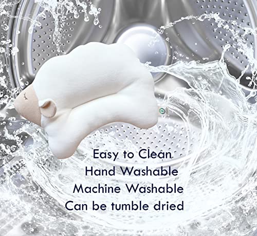 Super Soft Organic Cotton Baby Pillow, Machine Washable, Travel, Small Toddler Pillow (Cloud Lamb) 15.3 x 8.3 inches