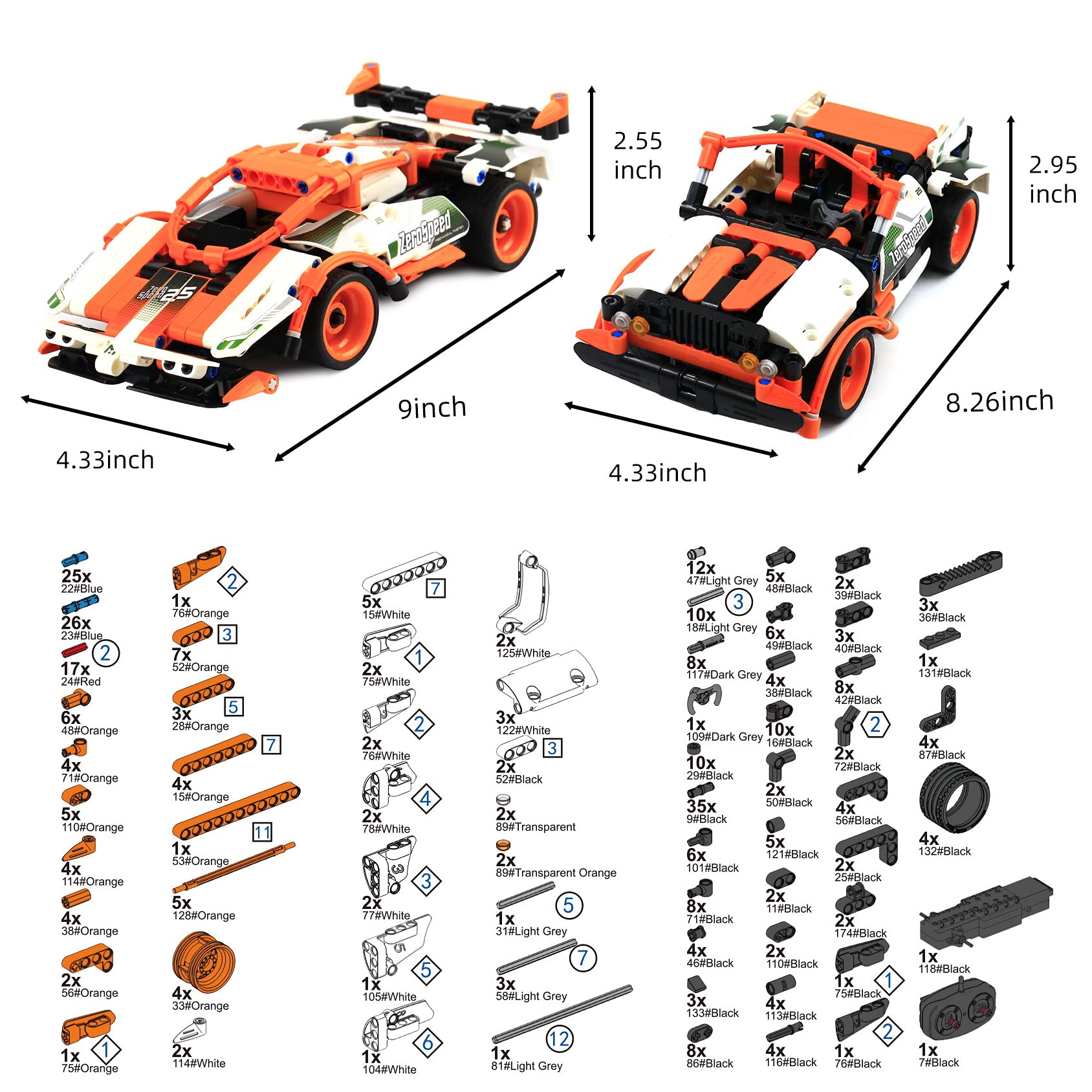 IQKidz STEM Remote Control Building Kit for Boys 6 7 8-12 - 2 in 1 Convertible Race Car, Gift for Kids Girls, RC Racer Toy Engineering Construction Set