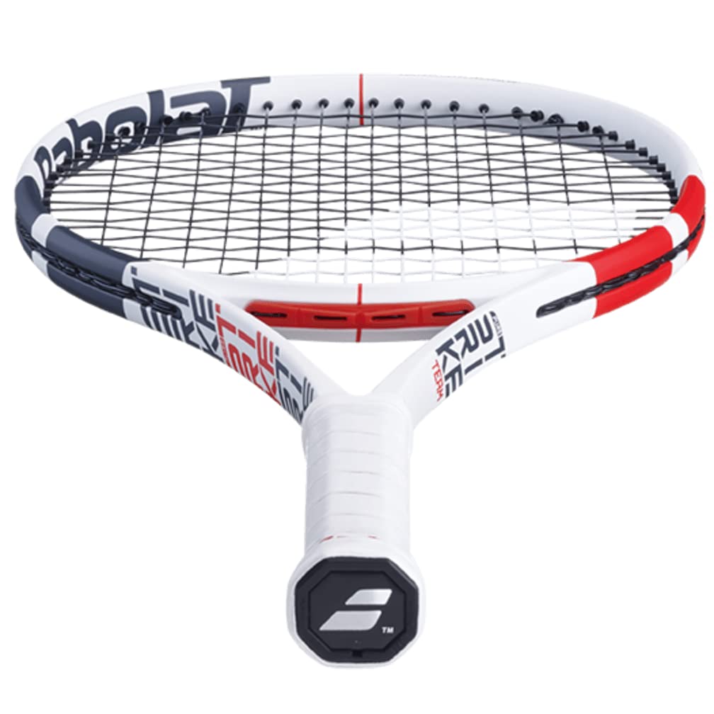 Babolat Pure Strike Team Tennis Racquet Racquet - Strung with 16g White Babolat Syn Gut at Mid-Range Tension (4 1/2" Grip)