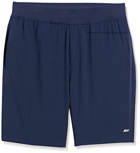 Amazon Essentials Men's 9" Stretch Woven Training Short, Navy, Large