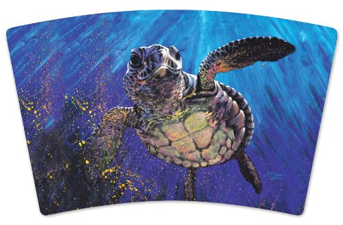 Mugzie "Sea Turtle" Stainless Steel Travel Mug with Insulated Wetsuit Cover, 20 oz, Black