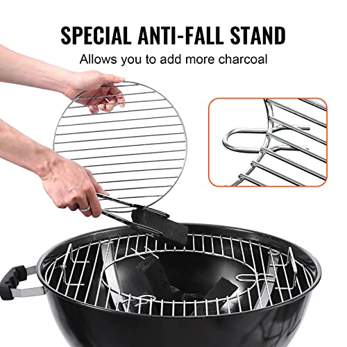 VEVOR 21 inch 22 inch, Round Grates Kettle Charcoal Grill Replacement Parts for Outdoor Cooking, Barbecue Camping, Picnic, Backyard, Silver