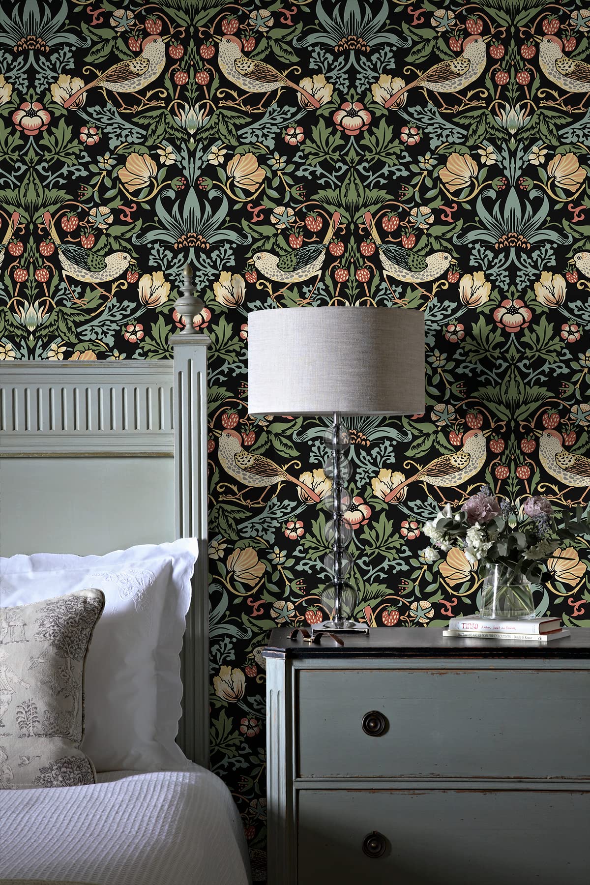 NextWall Aves Garden Peel and Stick Wallpaper (Ebony)