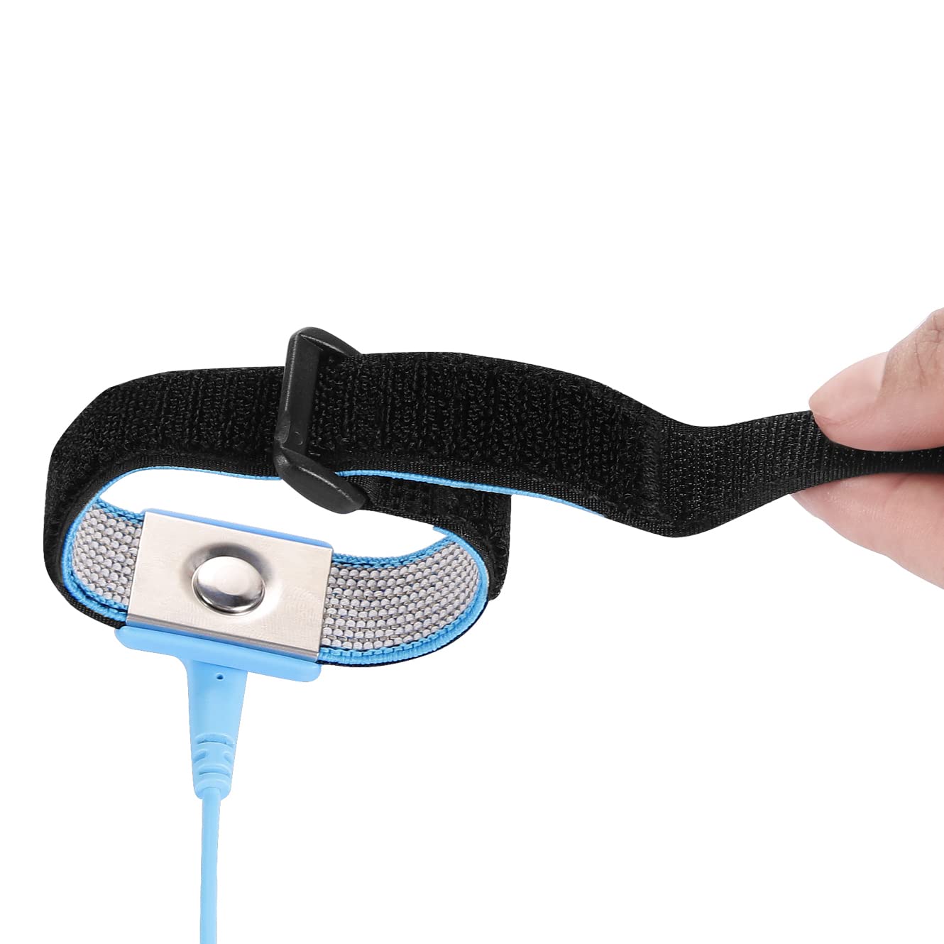 Anti Static Wrist Strap, Electro-Static Discharge Wristband with Grounding Wire, Alligator Clip, Extendable Long Cord and Built-in 1 MΩ Resistor.