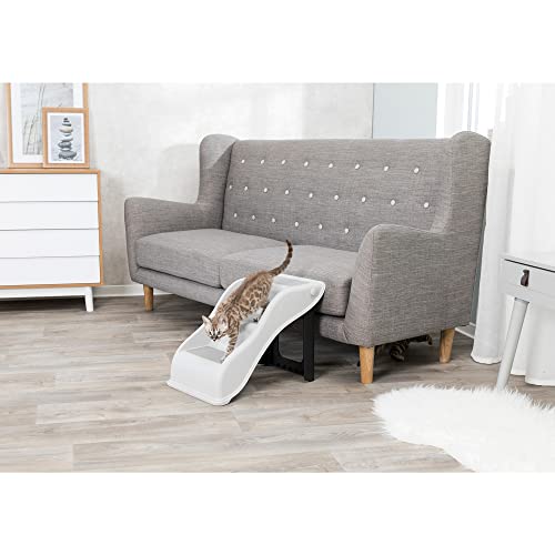 TRIXIE 3 Step Pet Stairs, Lightweight and Collapsible, Easy to Store, Non-Slip Treads, Gray