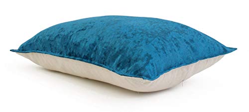 Thro by Marlo Lorenz TH014509004E Ibenz Ice Velvet Pillow, 14 x 22 in, Teal