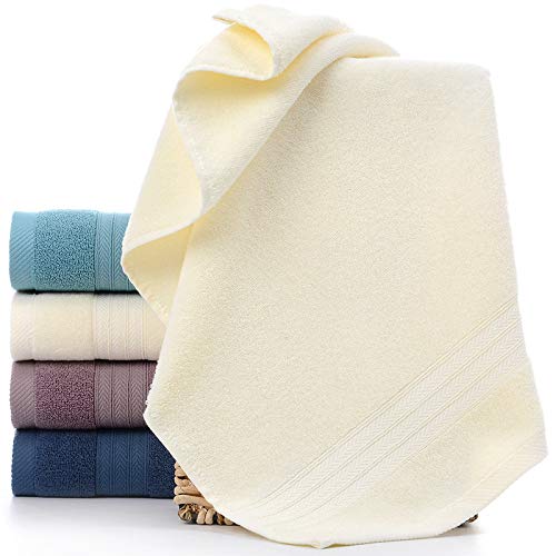 Tian Home Ultra Absorbent & Soft Cotton Hand Towels(4-Pack,14x29inch) for Bath, Hand, Face, Gym and Spa