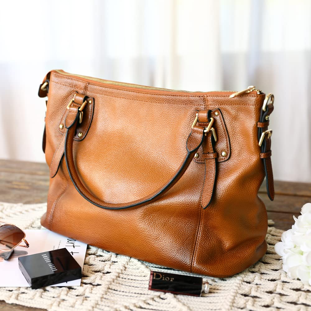 Kattee Women's Genuine Leather tote Handbags Shoulder Bag