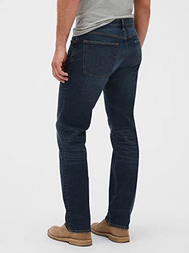 GAP Mens Straight Fit Jeans, Tinted Blue, 36W x 30L US