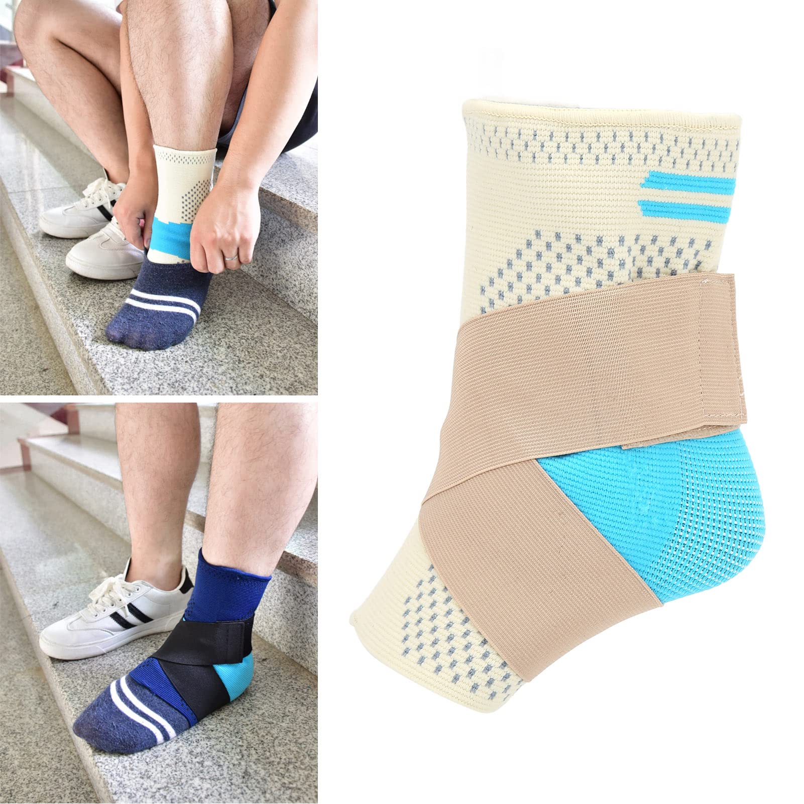 Ankle Brace, Breathable Stretchy Ankle Compression Sleeve for Sports Injury Recovery