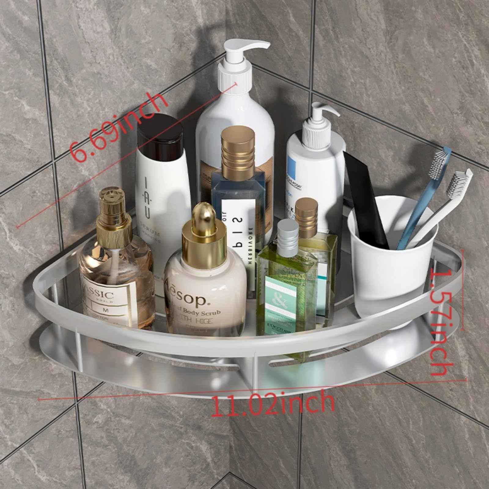 MXITA Corner Shower Caddy,Adhesive Shower Corner Organizer Shelves,Bathroom Shower Organizer Shelves,No Drilling, for Toilet, Bathroom, Dorm and Kitchen 2 Pack (black)