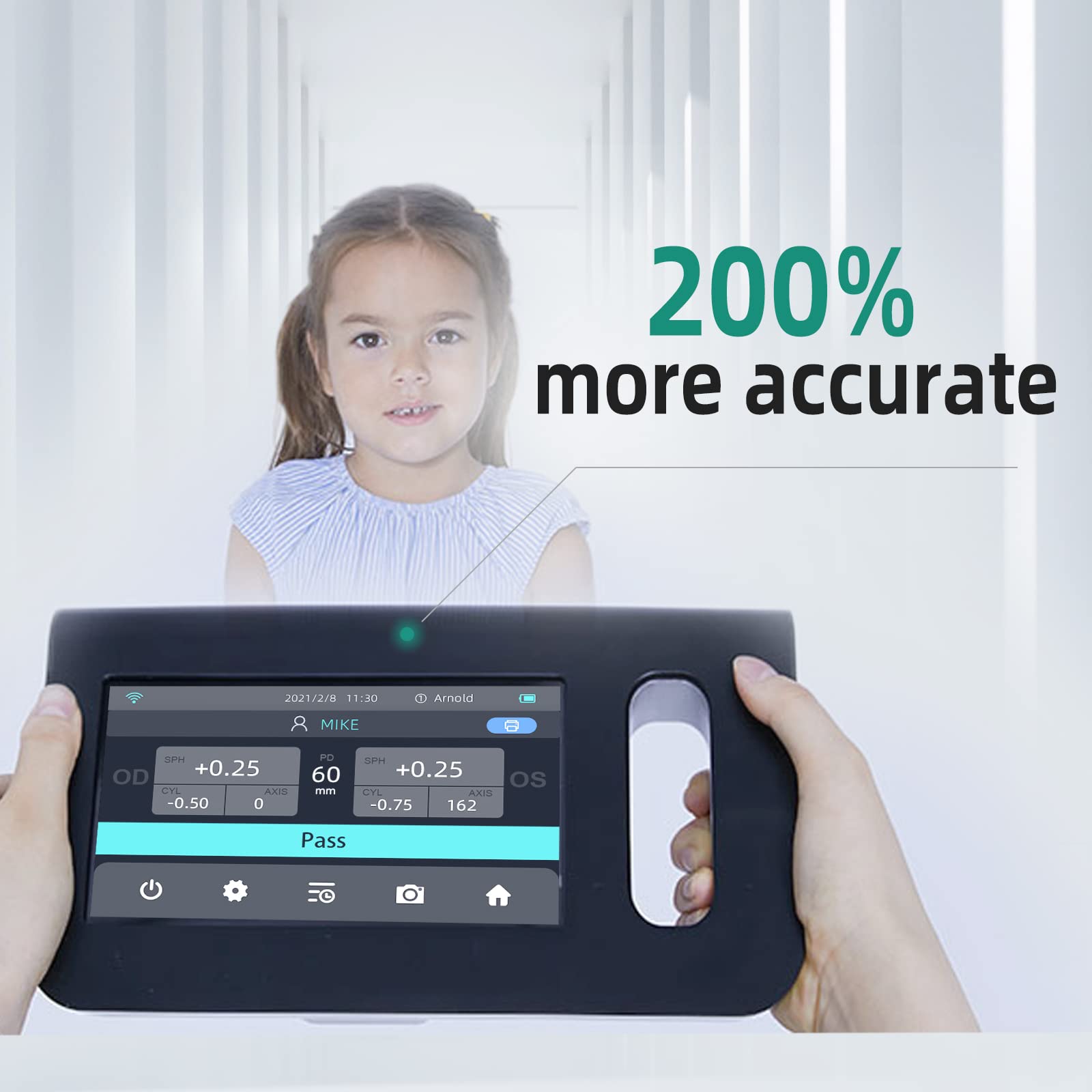 Artificial Intelligence Vision Screener Cost 90% Less 200% More Accuracy Ophthalmology Portable Auto Refractor AI Vision Screening Machine Suitable for Eye Hospital, School, Community