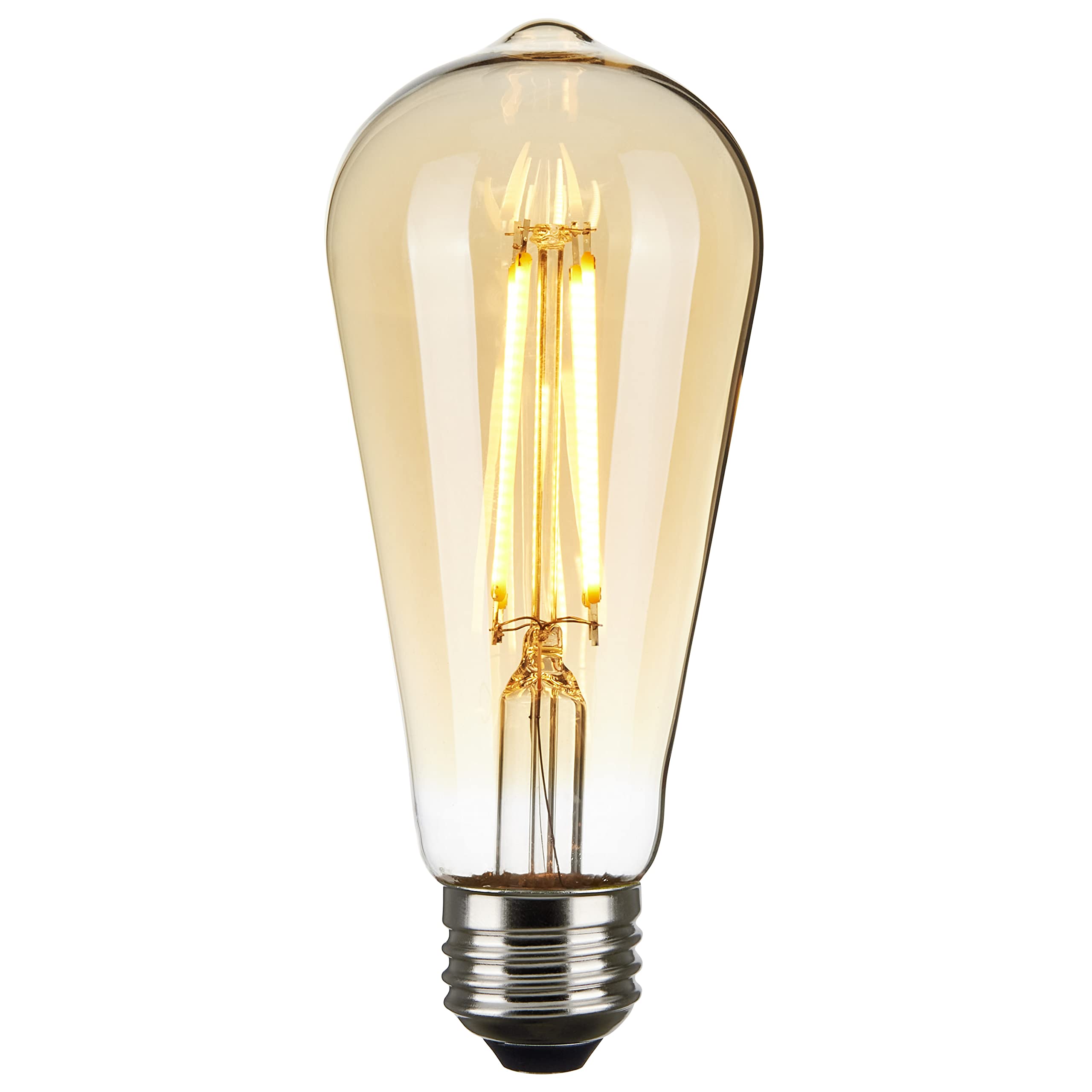 Satco S9579/04 ST19 Vintage Style LED Filament Light Bulb, 6.5W, 2000K, 4-Pack