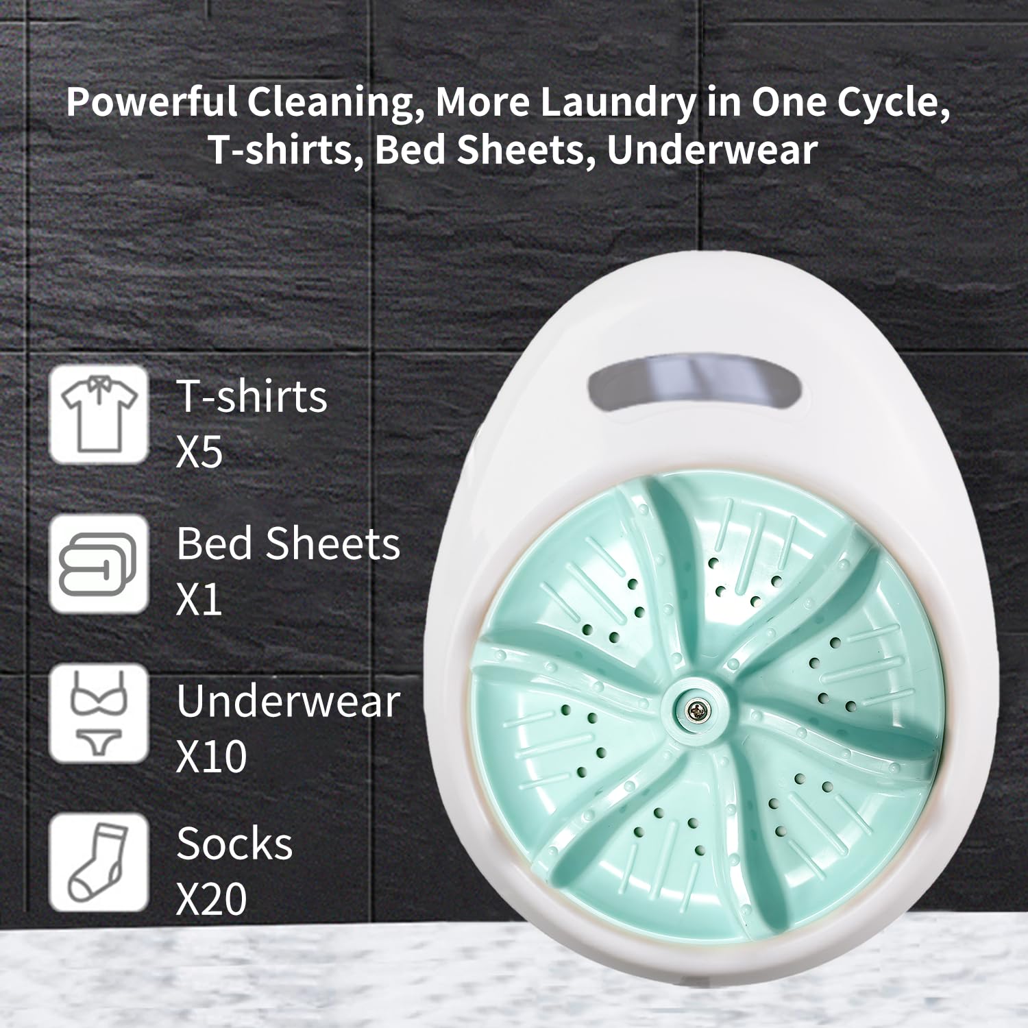 Portable washing machine,Mini Washer,.Deep cleaning of underwear, baby clothes and other small clothes.Suitable for apartments, dormitories, hotels(Wireless Control)
