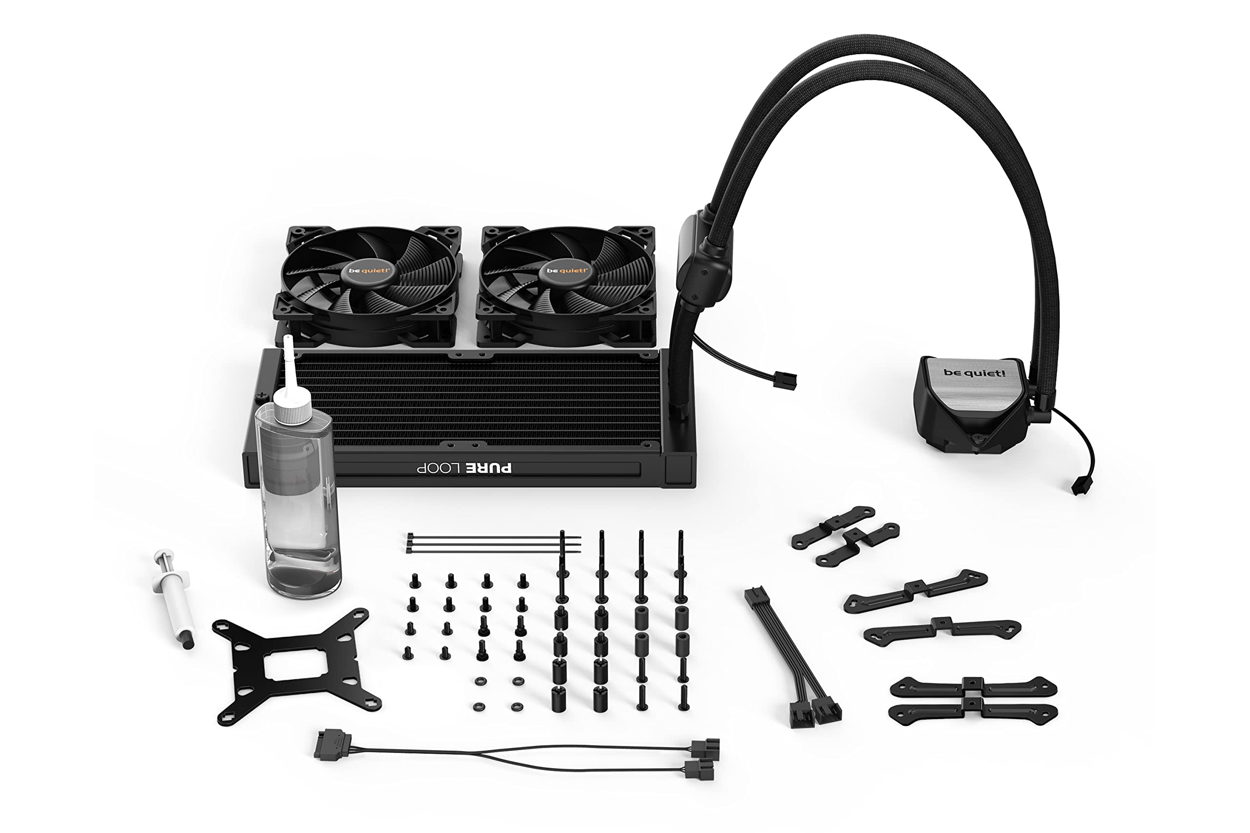 be quiet! Pure Loop 240mm All-in-One Water Cooling System | Intel 1700 1200 2066 1150 1151 1155 2011 Square ILM | AMD4 AMD5 | BW006