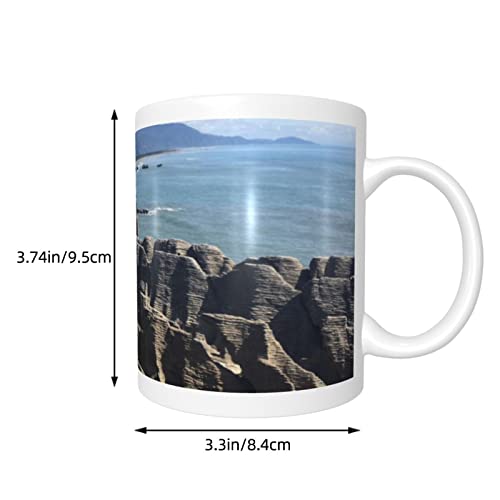 BAFAFA Rocks Scenic Printed Coffee Mugs Porcelain Coffee Cups With Handle Insulated Coffee Glass Ceramic Mugs for Tea Latte Cappuccino Cocoa