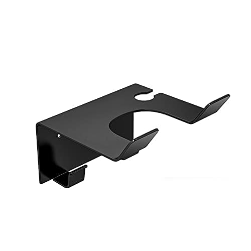 Bathroom Hair Dryer Holder Shelf Wall Mounted Bathroom Blow Dryer Rack Toilet No Punch Hair Dryer Storage Hanger(Black)