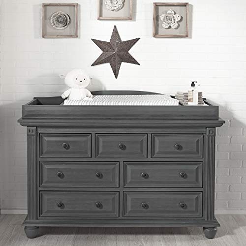 Oxford Baby London Lane 7 Drawer Dresser, Arctic Gray