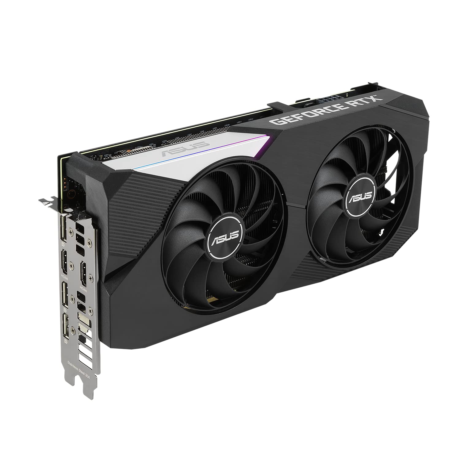 ASUS Dual NVIDIA GeForce RTX 3060 Ti V2 OC Edition Gaming Graphics Card (PCIe 4.0, 8GB GDDR6 Memory, LHR, HDMI 2.1, DisplayPort 1.4a, Axial-tech Fan Design, Dual BIOS, Protective Backplate)