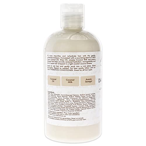 Sheamoisture Daily Hydration Shampoo for All Hair Types 100% Virgin Coconut Oil Sulfate-Free 13 oz